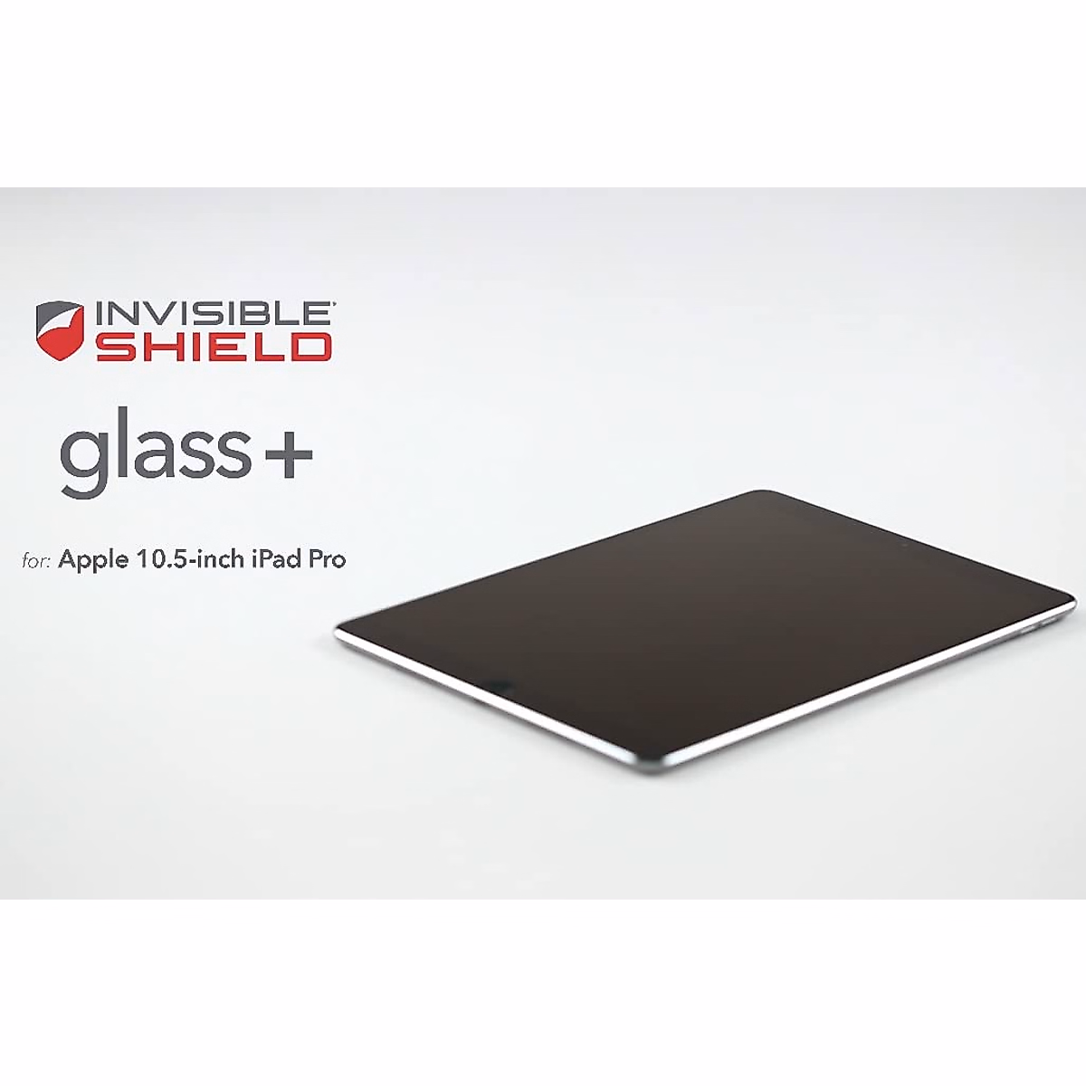ZAGG InvisibleShield Glass+ Screen Protector for iPad Pro 10.5 and iPad Air 3 (3rd Generation, 2019) - Tempered Glass, HD Clarity, Smudge Resistant, Impact and Scratch Protection - Crystal Clear