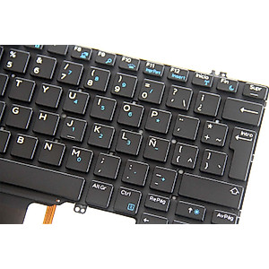 KbsPro Backlit Teclado Latin Spanish Keyboard for Dell Latitude 7280 7290 7380 7389 7390 5280 5289 5290 0W6T39 Laptop Backlight