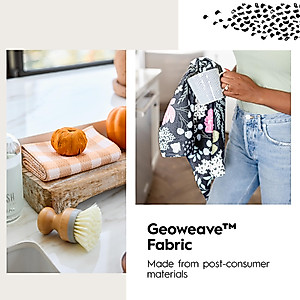 GEOMETRY Bar Towel - Quick Dry Microfiber Cloth Fall Kitchen Towels - Fall Dish Towel for Kitchen Drying - Premium Quick Dry Towel (Pumpkin Patch, 12"x24")