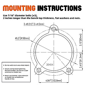 Forward Bench Vise 4 Inch Ductile Iron Bench Vice with 360 Degree Swivel Base and Channel Steel Guide Bar 30404 (4")