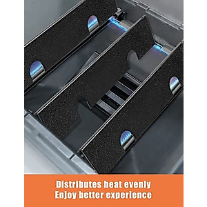 VENUSTEK 7635 Flavorizer Bars,69785 Grill Burner Tubes,67060 Heat Deflector Grill Parts Replacement Compatible for Weber Spirit II 200 Series(with Up Front Control)