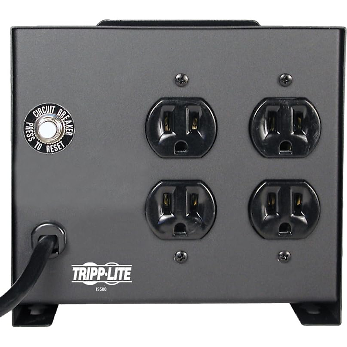 Tripp Lite IS500 Isolation Transformer 500W Surge 120V 4 Outlet 6 feet Cord TAA GSA