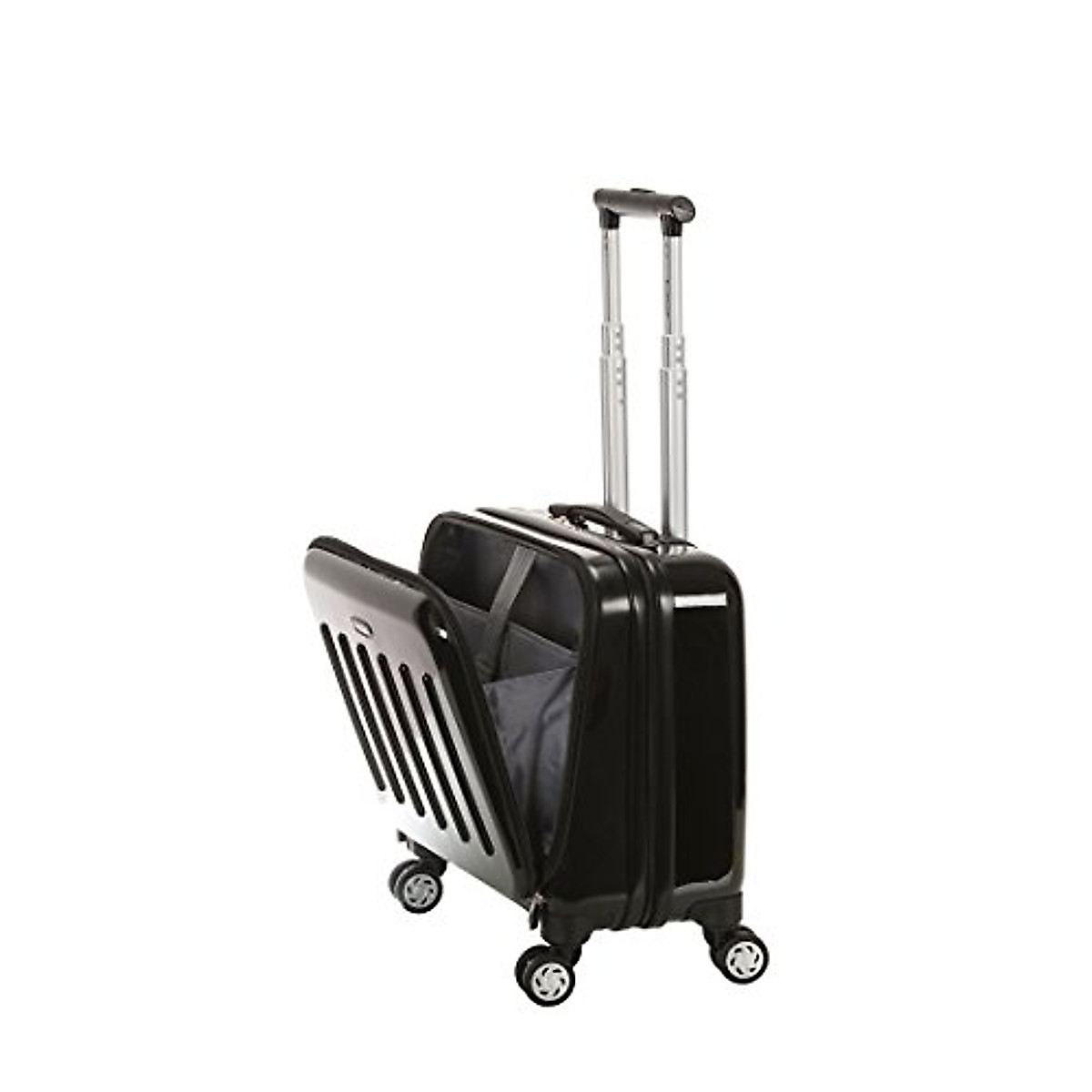 Rockland Revolution Hardside Rolling Computer Case, Black, Carry-On 17-Inch