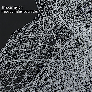 Lucky Monet 10/12/13.3/15ft Radius Large American Saltwater Fishing Cast Net for Bait Trap Fish, Easy Throw Thicken Nylon Line w/Upgraded Steel Chain Sinker, 5/8 Inches Mesh Size