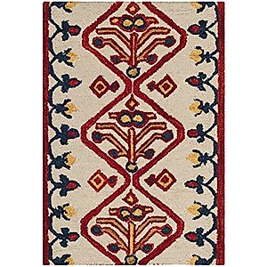 SAFAVIEH Aspen Collection 2' x 3' Ivory/Multi APN703A Handmade Moroccan Boho Tribal Wool Accent Rug