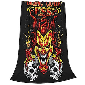 Insane Hip Clown Hop Posse Throw Blankets Flannel Blanket Lightweight Throw Blanket for Couch Bed Soft Warm Cozy 80"x60"