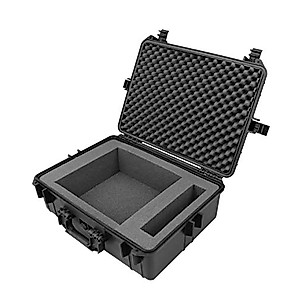 CASEMATIX Waterproof Projector Case Hard Shell Projector Bag Compatible with Epson Home Cinema 2100, 2150 & Select PowerLite Projectors with Foam Interior, Padlock Rings and Folding Handle, Case Only