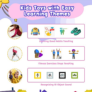 Luoba Kids Smart Watch Girls, Toys for 3-10 Year Old Girls Boys, 1.44 in Touchscreen with 20 Puzzle Games Camera Alarm Video Music Player, Toddler Birthday Gift Pink