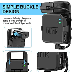 Outlet Wall Mount for Blink Sync Module 2, Mount Bracket Holder for Bink Ourdoor Indoor Camera Security with No Messy Easy to Move (Black)