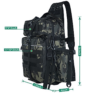 BLISSWILL Fishing Backpack Outdoor Tackle Bag Large Fishing Tackle Bag Water-Resistant Fishing Backpack with Rod Holder Shoulder Backpack fishing gifts for men