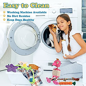 LOYEE 8 Pack Puppy Toys, Squeaky Plush Dog Toys for Small Dogs, Cute Puppy Teething Chew Toy, Safe Ropes Toys