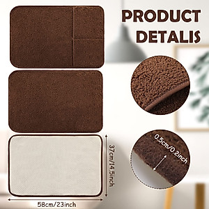 3 Pcs Recliner Covers Sherpa Arm Covers for Recliner Chair with Storage Pockets Headrest Cover for Recliner Chair 22.8 x 14.5 Inch Armchair Slipcovers for Sofa Recliner Protector (Brown)