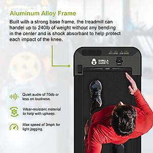 Home Office Portable Fitness Walking Jogging Treadmill with Remote Control, LED Display & Bluetooth Speaker