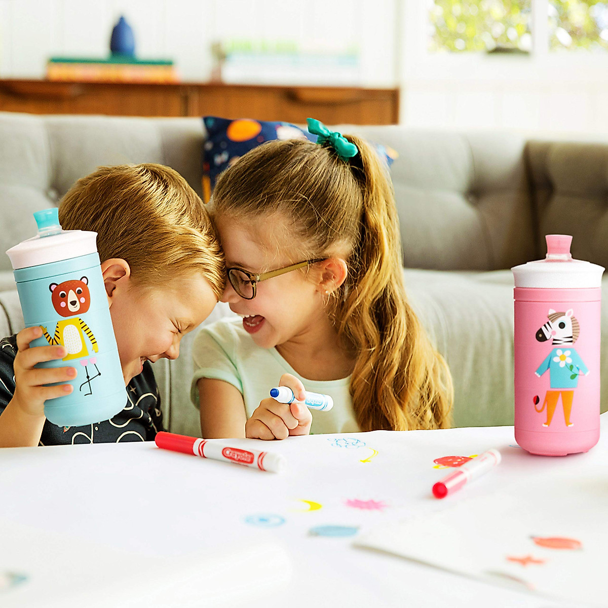 Munchkin® Twisty™ Mix & Match Animals Bite Proof Sippy Cup, 9 Ounce, Pink