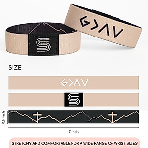 Daily Bible Verse Bracelet Scan Mothers Day Gift For Mom, Scripture Wristband Scan Phone For Prayer, God Is Greater Than The Highs And Lows Jesus Faith Christian Devotional God Band (Beige)