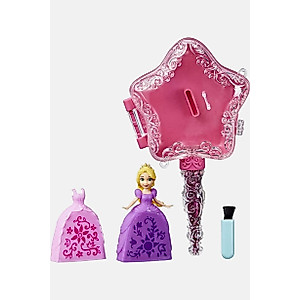 Disney Princess Secret Styles Magic Glitter Wand Rapunzel Doll and Wand Playset, Arts and Crafts Toy for Kids 4 and Up