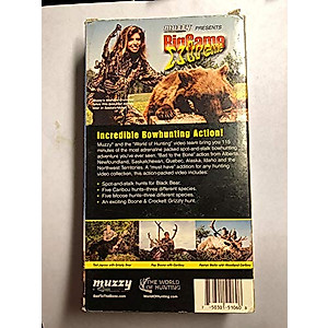 Muzzy Presents Big Game Xtreme 15 Exciting Bowkills VHS 115 Minutes Moose Caribou Black Bear Grizzly Bear Rare Hard to Find Home Video