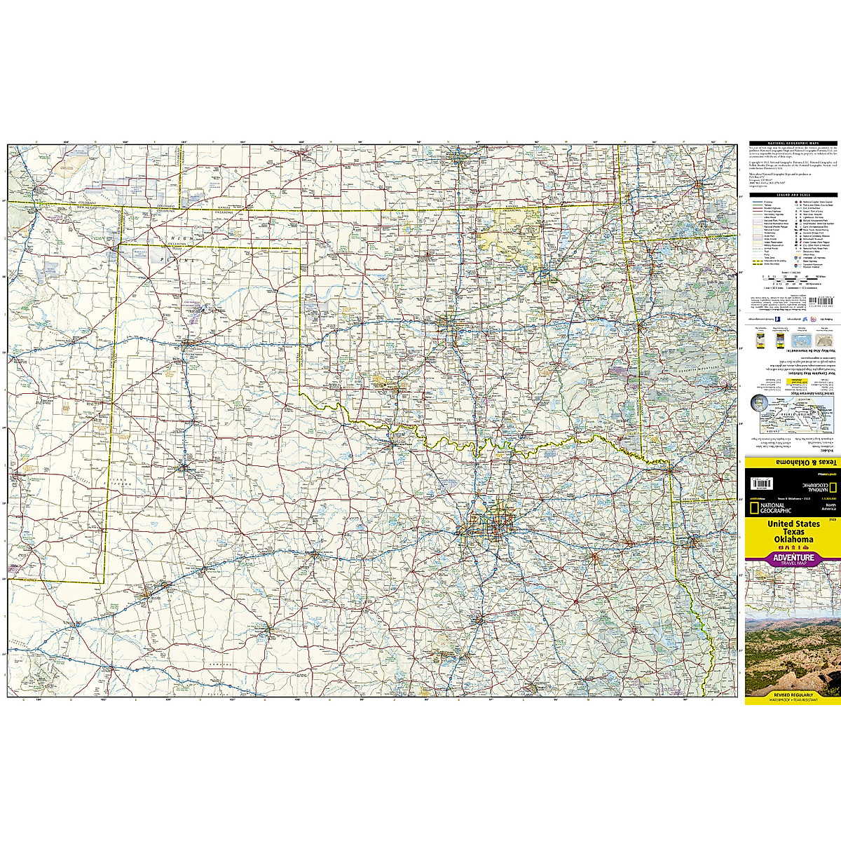 United States, Texas and Oklahoma Map (National Geographic Adventure Map, 3123)