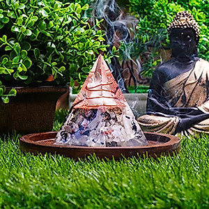 New Inspirational Orgonite Pyramid for Success | Rainbow Moonstone Orgone Pyramid for Anti-stress - Calmness – Growth – Strength – Healing Crystal Gemstone Pyramid