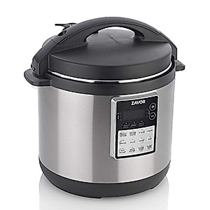 Zavor LUX Edge, 8 Quart Programmable Electric Multi-Cooker: Pressure Cooker, Slow Cooker, Rice Cooker, Yogurt Maker, Steamer and more - Stainless Steel (ZSELE03)