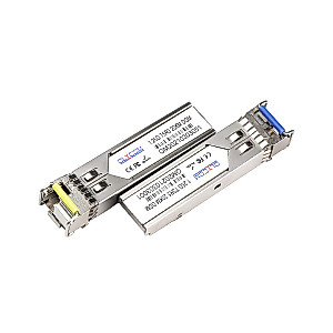 One Pair of 1.25G SFP Bidi Single Fiber Transceiver 1310nm/1550nm SMF LC Connector up to 20 km for Open Switches