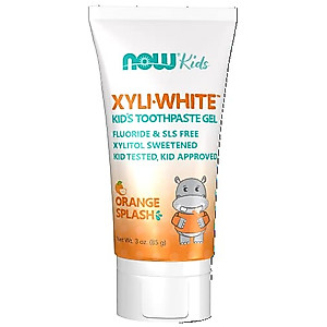 NOW Solutions, Xyliwhite™ Toothpaste Gel for Kids, Orange Splash Flavor, Kid Approved! 3-Ounce, packaging may vary
