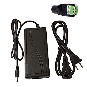 Henxlco AC100-240V to DC 5V 10A 50W Power Supply Adapter Converter Transformer with 5.5 x 2.5mm Plug for LED Strip Light，CCTV Security Camera System