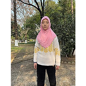 Modest Beauty Girls/Children Hijab Scarf Headscarf Wrap one Piece Muslim Amira with Czech Drill