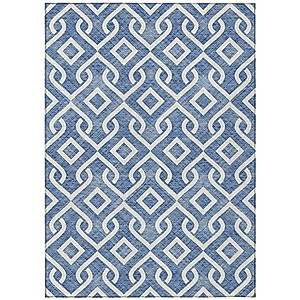 Addison Rugs Chantille ACN621 Blue 2'6" x 3'10" Indoor Outdoor Area Rug, Easy Clean, Machine Washable, Non Shedding, Bedroom, Living Room, Dining Room, Kitchen, Patio Rug