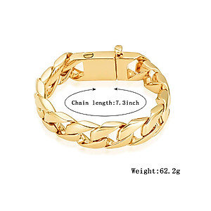 constantlife Cremation Bracelet for Ashes - Gold Color Stainless Steel Urns Bangle Keepsake Engravable Memorial Jewelry Gift (Customize)