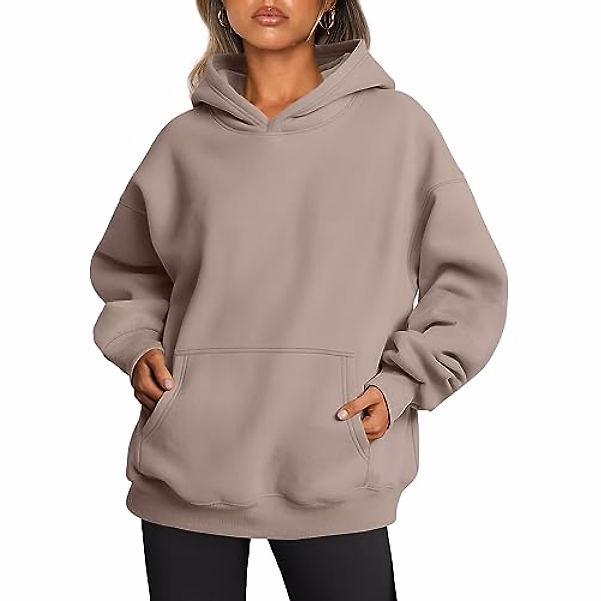 Trendy Queen Womens Oversized Sweatshirts Long Sleeve Shirts Fall Fashion 2024 Cute Fleece Hoodies Sweaters Casual Y2k Clothes Pullover Winter Outfits Teen Girls