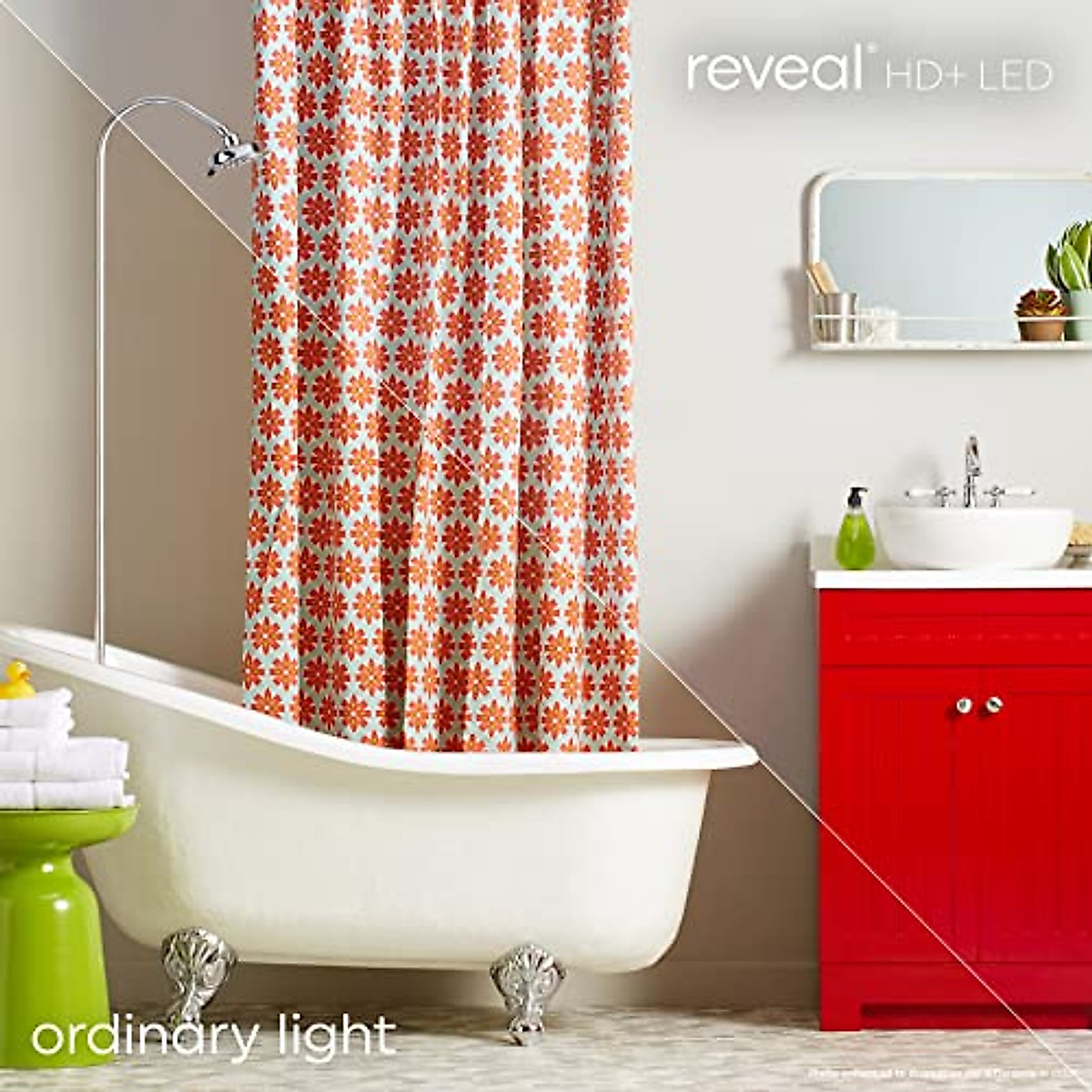 GE Reveal LED Light Bulbs, 60 Watt, G25 Globe Bulbs, Medium Base (2 Pack)