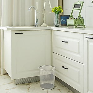 Zeyune 6 Pack Silver Office Trash Can Mesh Trash Can 4 Gallon Metal Wire Mesh Waste Paper Basket Round Trash Bin Small Garbage Can for Office Bathroom Home Bedroom Kitchen Dorm