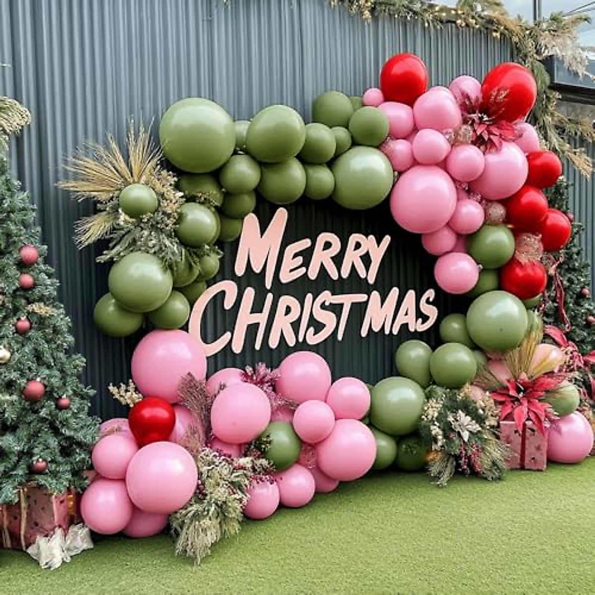 Red Balloon Garland Kit - Double Stuffed Burgundy Balloons Different Sizes 18/12/5 Inch Wine Red Balloons Maroon Balloon Arch For Birthday Wedding Anniversary Valentine Day Christmas Party Decoration