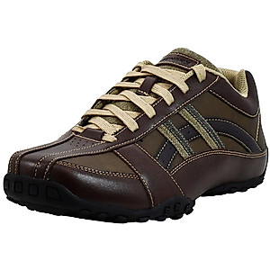 Skechers USA Men's Citywalk Malton Oxford Sneaker,Brown,12 M US