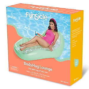 Funsicle 4.8 ft BodyHug Inflatable Lounge Chair with Cup Holder