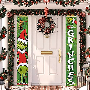 It's December Christmas Porch Sign, Christmas Hanging Banner Flag, Courtyard Indoor And Outdoor Party Holiday Ornament (12 x 72 inches)