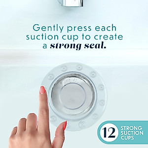 SlipX Solutions Bottomless Bath | Overflow Drain Cover for Tub | Best Gifts for Mom, Spa & Bath Accessories | Drain Block, Water Stopper Plug | Bath Essentials for Women | 4" Diameter, Clear