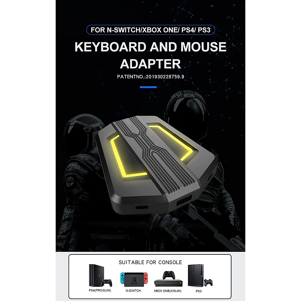 GDreamer HS-SW315 Keyboard and Mouse Adapter for Switch/Xbox One/ PS4/ PS3/Xbox 360