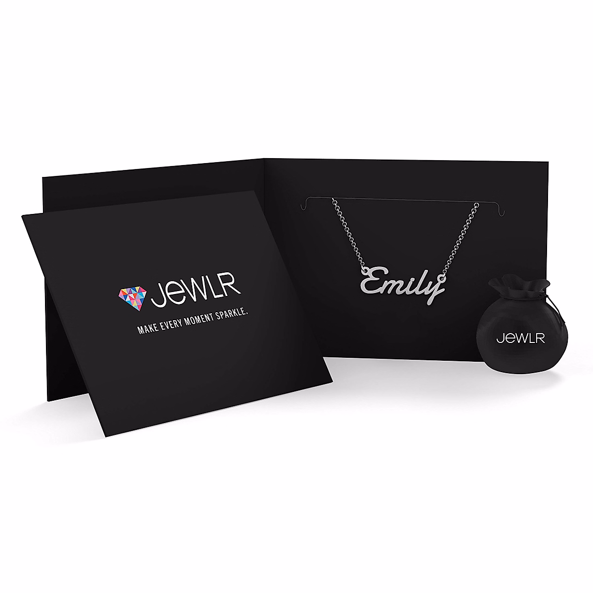 TSD 14K Yellow Gold Personalized Name Necklace with a 18" Chain in Flourish Font by JEWLR*