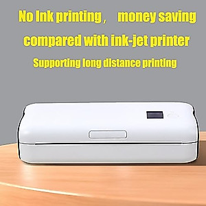 Jectse Portable Thermal Printer, Rechargeable A4 Thermal Printer Bluetooth Thermal Printer with Thermal Paper, Inkless Printer for Travel Home