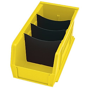 Akro-Mils 41230 Crosswise Width Plastic Divider for 30230 AkroBin Storage Bins, Black, (6-Pack)