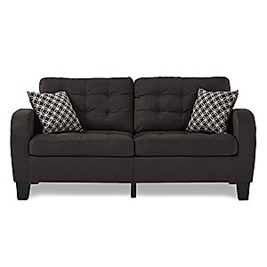 Homelegance Sinclair 72" Fabric Sofa, Chocolate