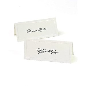 Gartner Studios Ivory Pearl Printable Place Cards, Pearlescent Border, 3.75 by 1.5 Inches, 48 Count