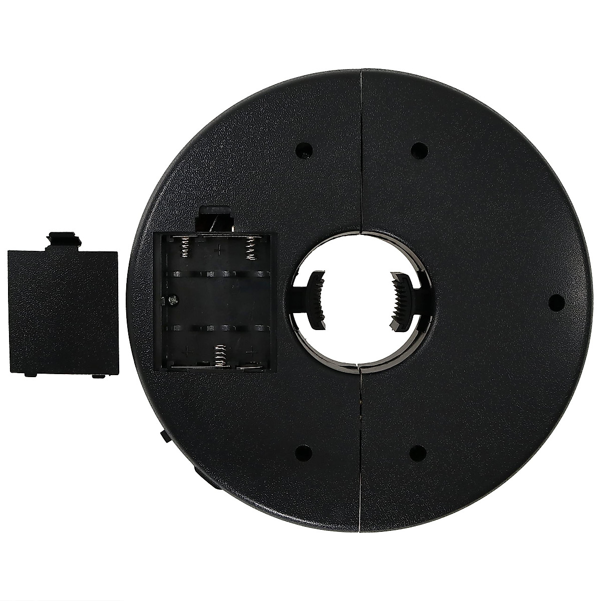 Sunnydaze 24-LED Umbrella Lights 2-Panel Cordless Light Ring for Patio Umbrellas - Battery Operated - Black - Set of 2