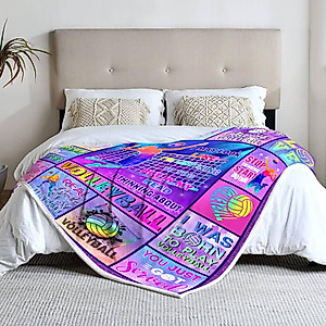 NTMANON Volleyball Blanket,Volleyball Gifts,Volleyball Gifts for Teen Girls Team,Gifts for Volleyball Lovers Blanket,Volleyball Blanket Gifts,Soft Warm Throws Blankets for Home Bedroom Sofa 50"x 60"