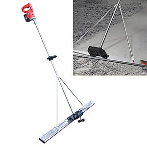 Concrete Surface Vibrator Battery Powered Cement Vibrating Leveling Tool Brushless Motor Concrete Surface Screed with 1.51mx 8cm Scraper 3000-6000Rpm