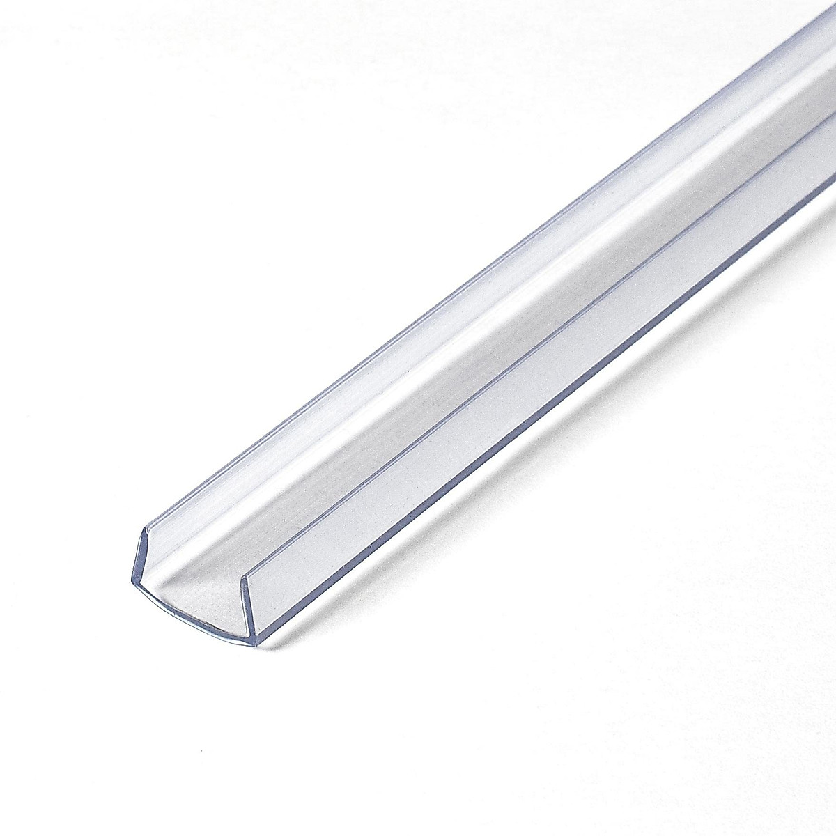 Outwater Plastics Clear 1/2" Rigid Vinyl Plastic U Channel C Channel 72 Inch Lengths (Pack of 18 Pieces, 108 feet Total)