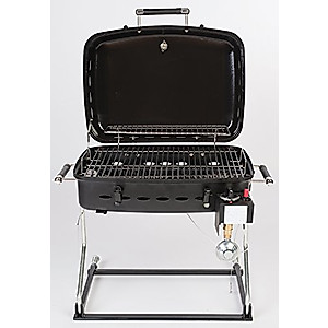 Faulkner 51322 Black Barbecue Grille with Disposable Bottle Adapter