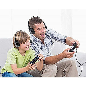 MONODEAL Active Noise Cancelling Headphones with Microphone/Controller, Lightweight Wired Earphones On Ear, Deep Bass Foldable Travel Headset with Carrying Case, 20 Hours Playtime - Black …